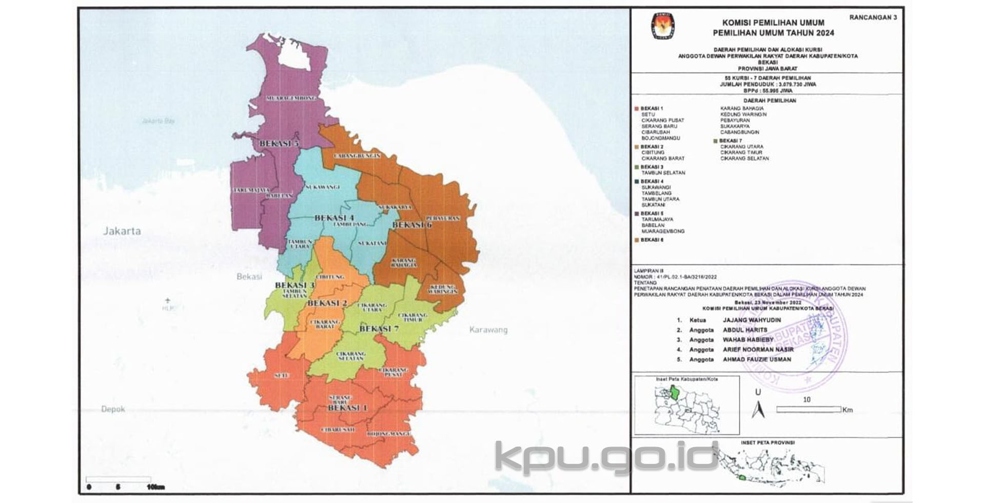 Dapil Berubah, Kursi DPRD Kabupaten Bekasi Bertambah - KPU